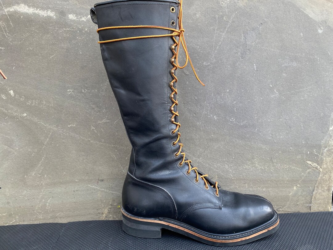 Vintage Unbranded Highliner Lineman Logger Tall Boots Steel Toe Mens ...