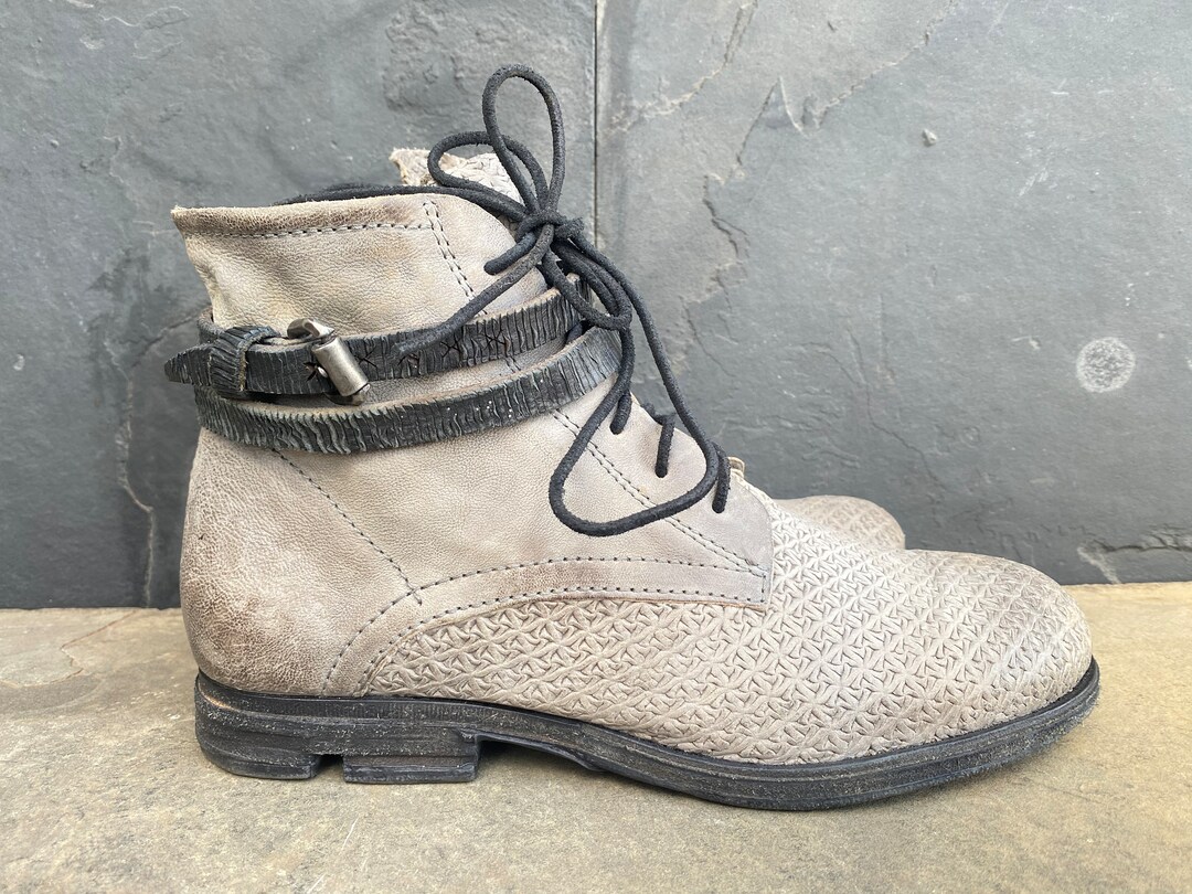 A.S.98 | Airstep Combat Lace up Buckle Zipper Boots Brown Sz- EUR 40 ...