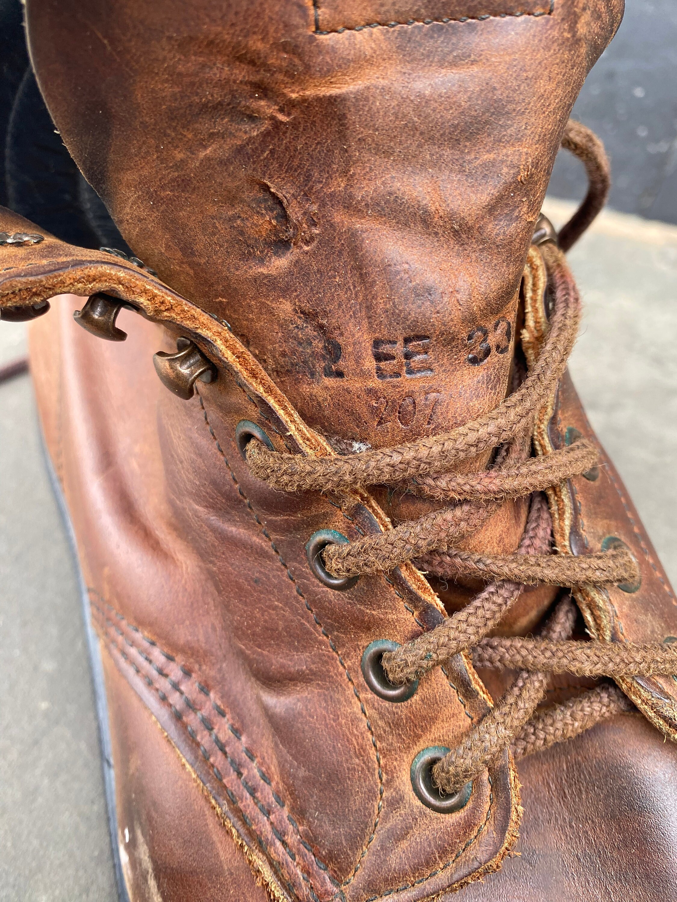 Red Wing Work Vintage Supersole Tough Leather Sz 12 EE - Etsy