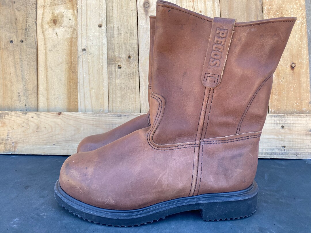 Red Wing 8241 Pecos Steel Toe Pull-on Boots Made in USA Brown - Etsy