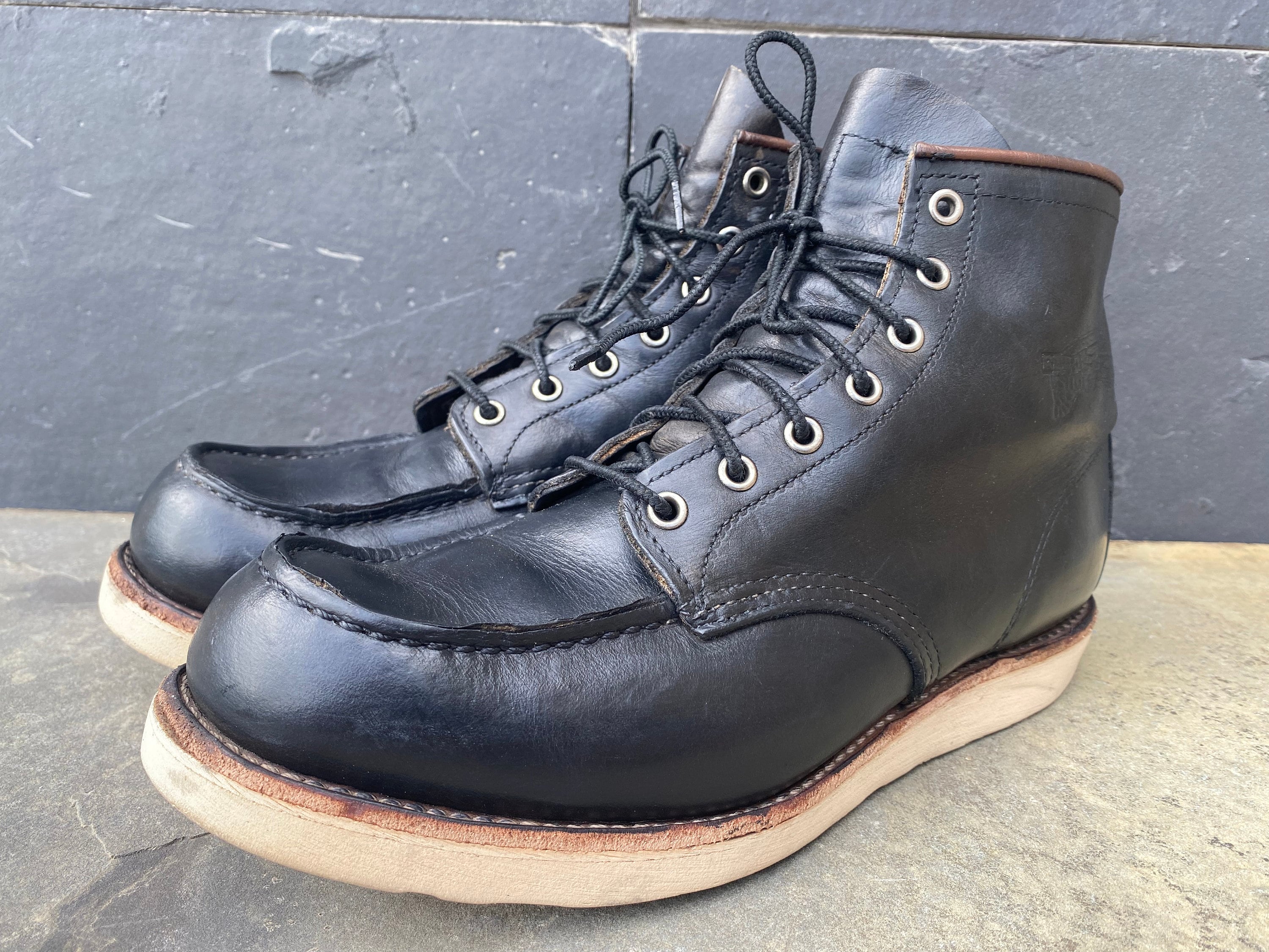 Red Wing 8890 Heritage Moc Toe Leather Boots Made USA Black - Etsy