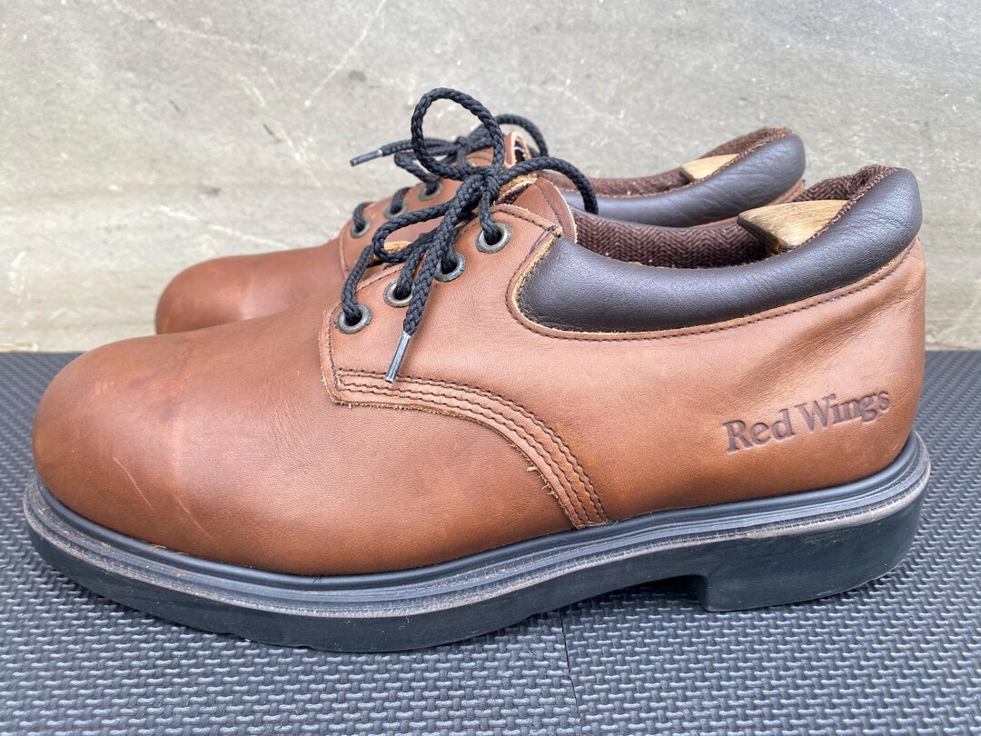 Red Wing Moc Steel Toe Brown EH Oxford Shoes Super Sole 4407 Men's Uk 7 ...