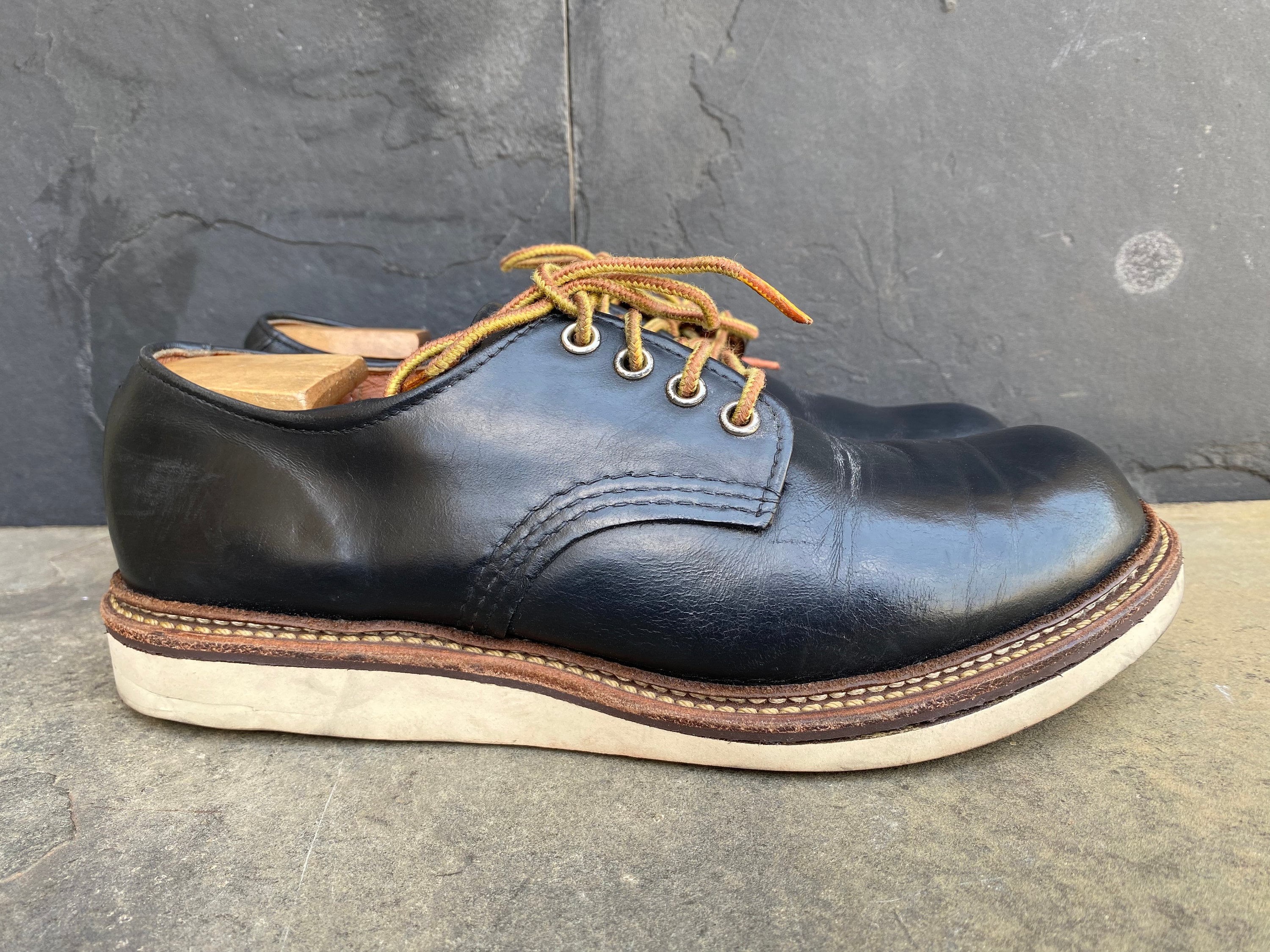 Red Wing 8002 Black Leather Work Oxford Mens Size: 7 D - Etsy Canada