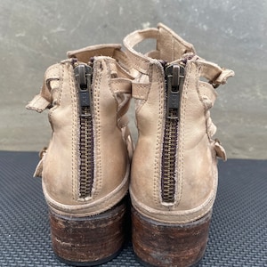 Freebird by Steven Stair Brown Leather Strappy Booties Women's Size 10 ...