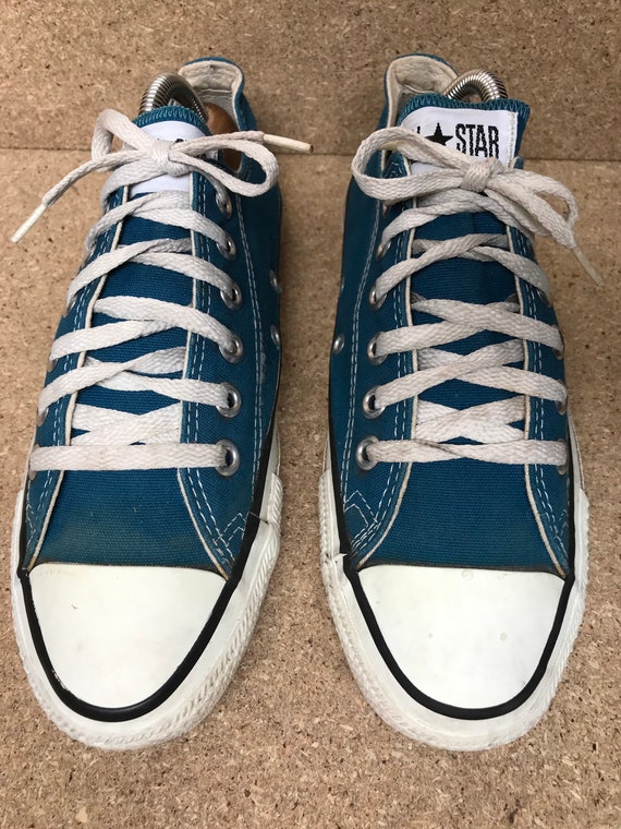 Vintage 80s Converse All Star Chuck Taylor Low Top Blue Sz Vintage 80s Converse All Star Chuck Taylor Low Top Blue Sz