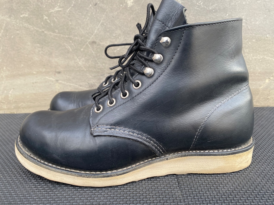 Red Wing Heritage 8165 Classic Round Toe Black Boots Size Made in USA 8 ...