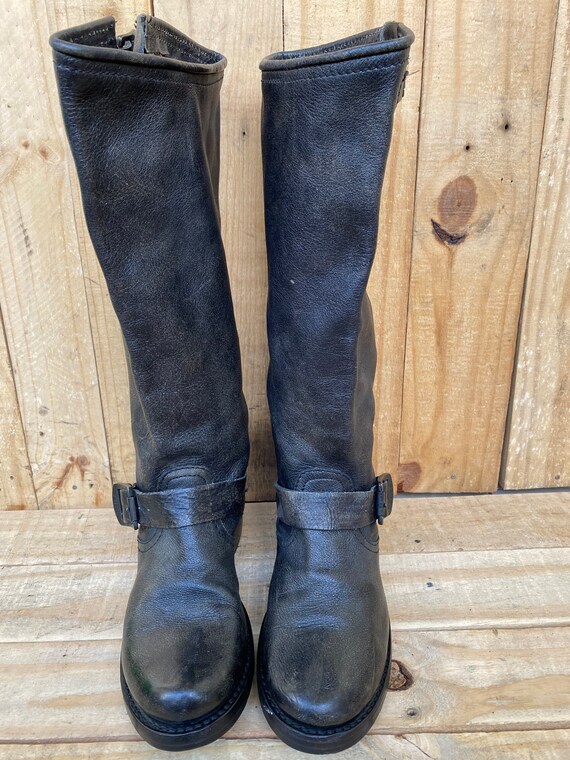 FRYE Phillip Distressed Brown Riding Tall Boots Women's - Etsy