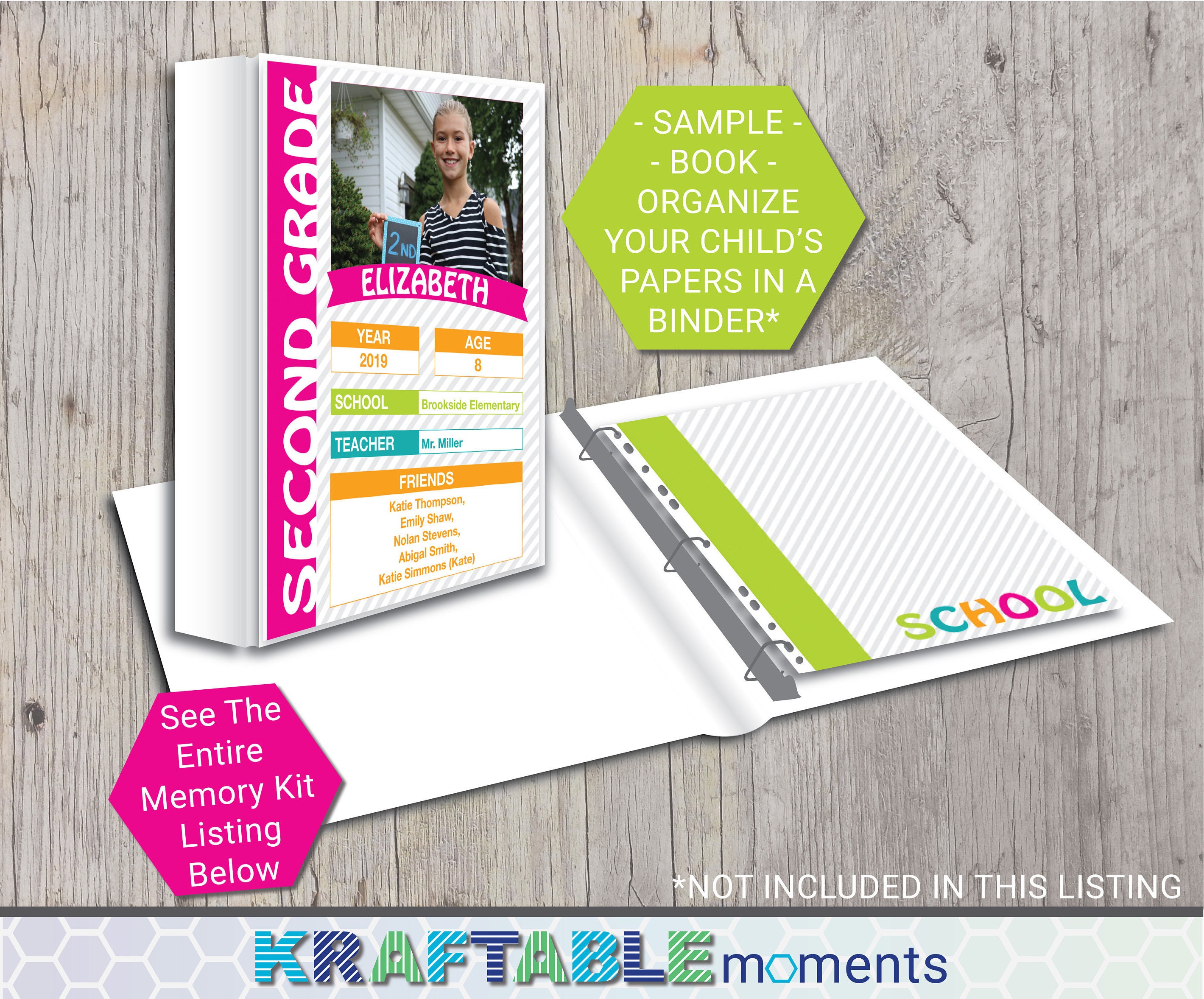 School Memories * School Scrapbook * School Papers * Complete Block ...