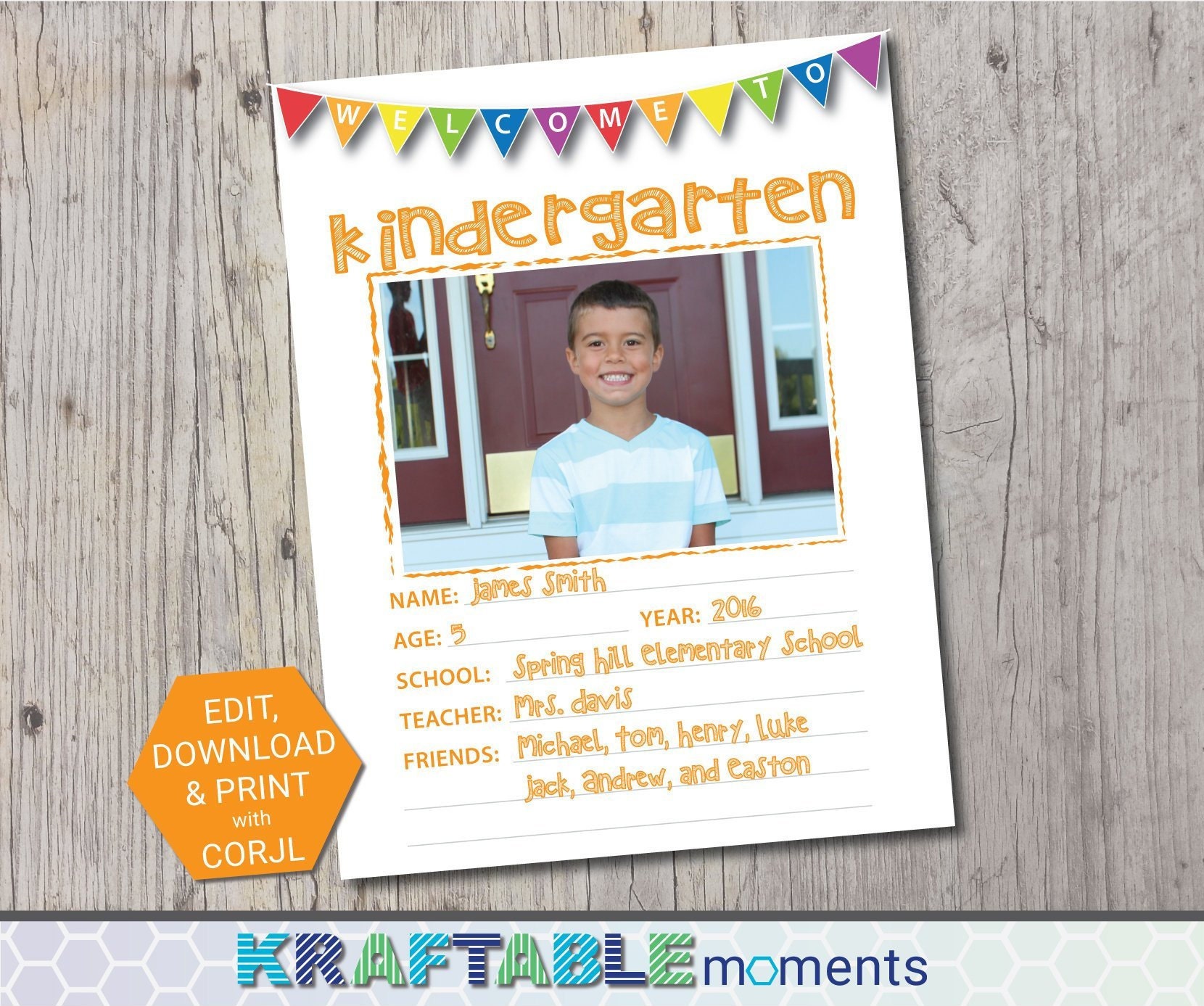 School Memories * School Scrapbook * School Papers * Complete Flag ...