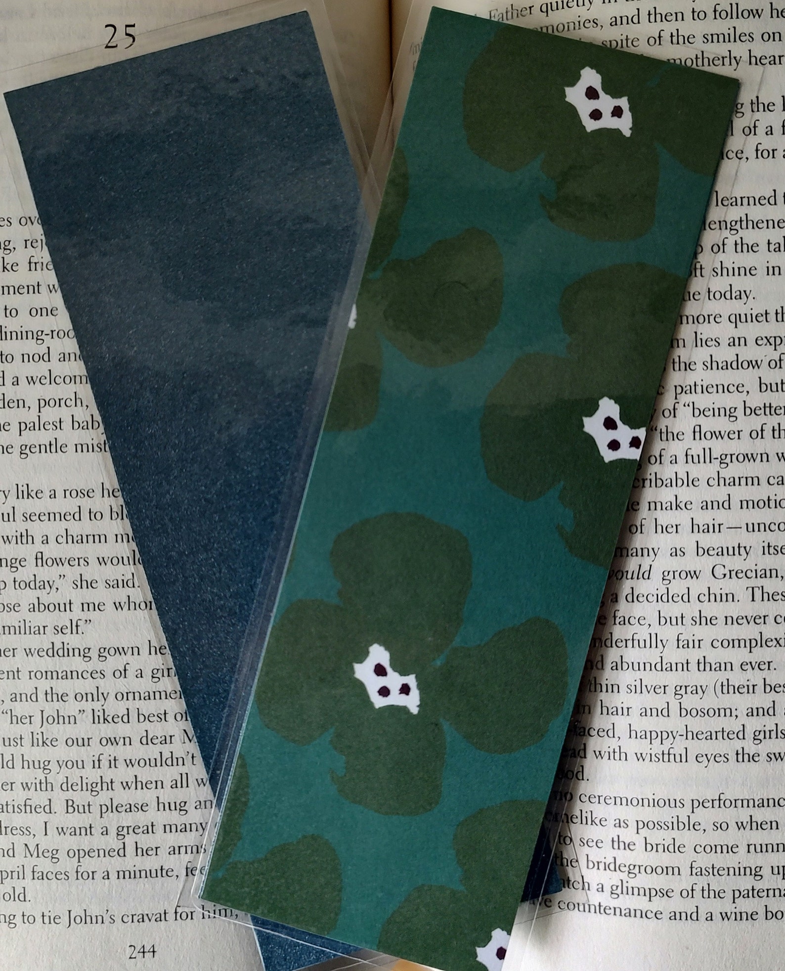 Simple Daisy Bookmarks L Floral Bookmark L Double Sided & Laminated L ...