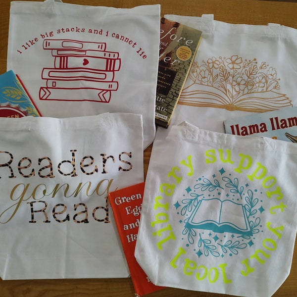 Library Book Bag - Etsy