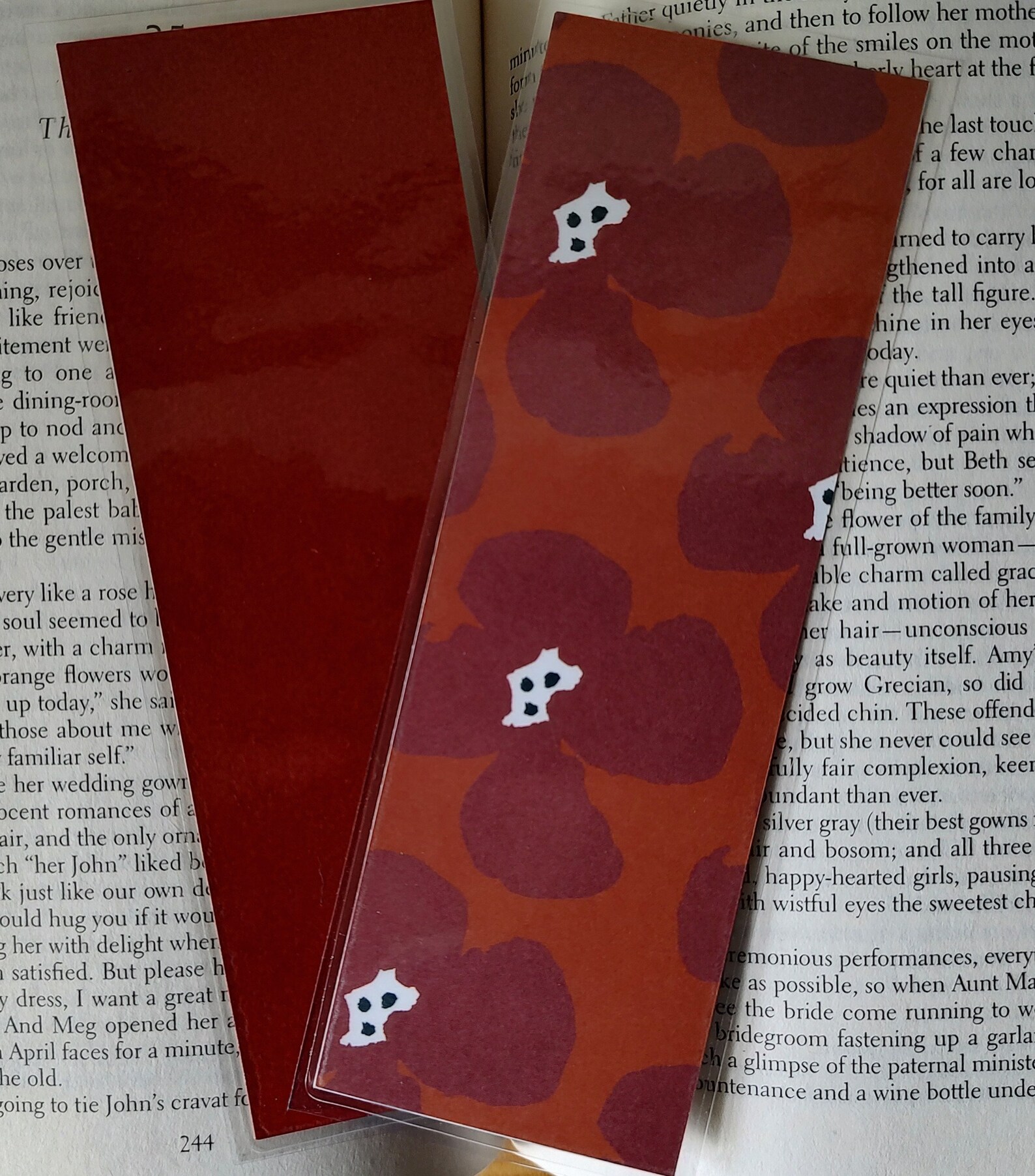 Simple Daisy Bookmarks L Floral Bookmark L Double Sided & Laminated L ...