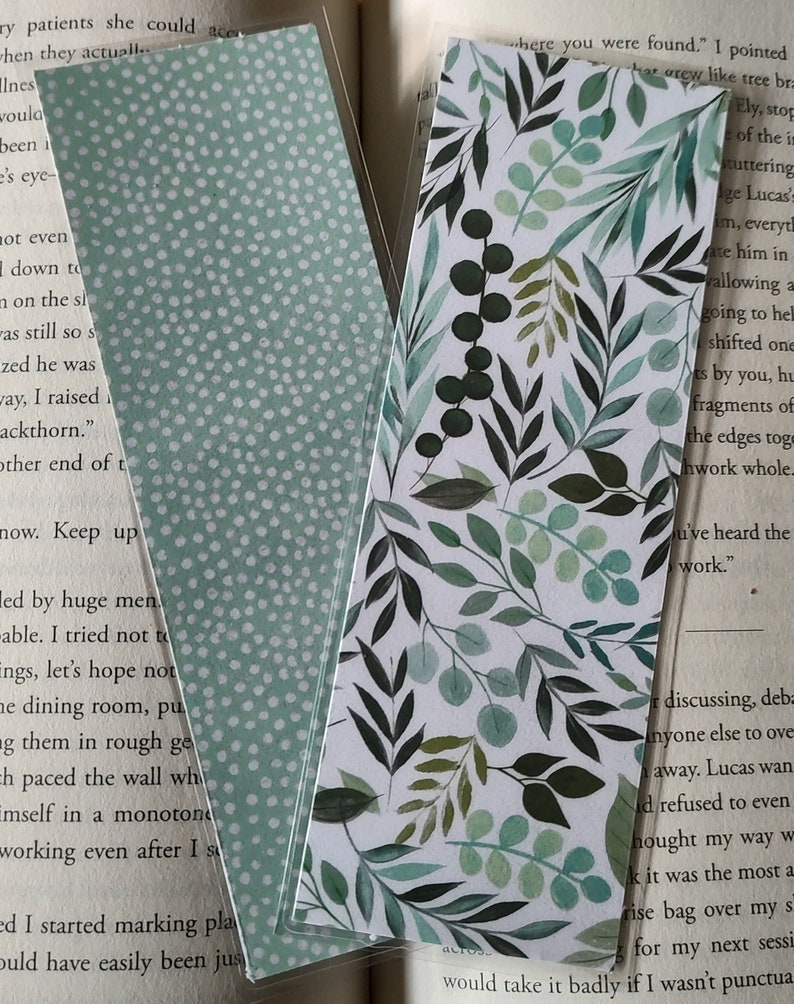Botanical Bookmarks L Laminated & Double Sided L Plant Bookmark L ...