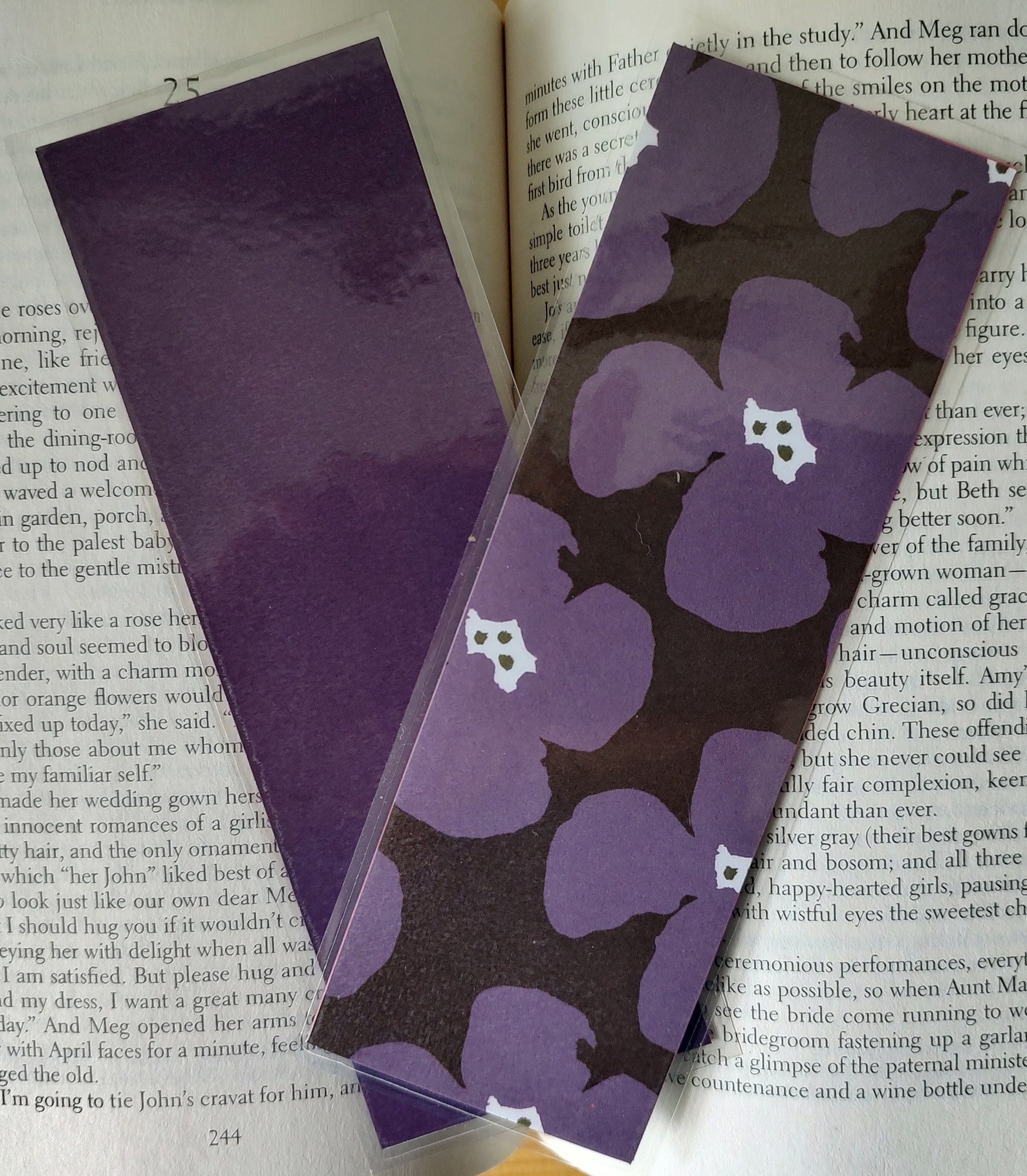 Simple Daisy Bookmarks L Floral Bookmark L Double Sided & Laminated L ...