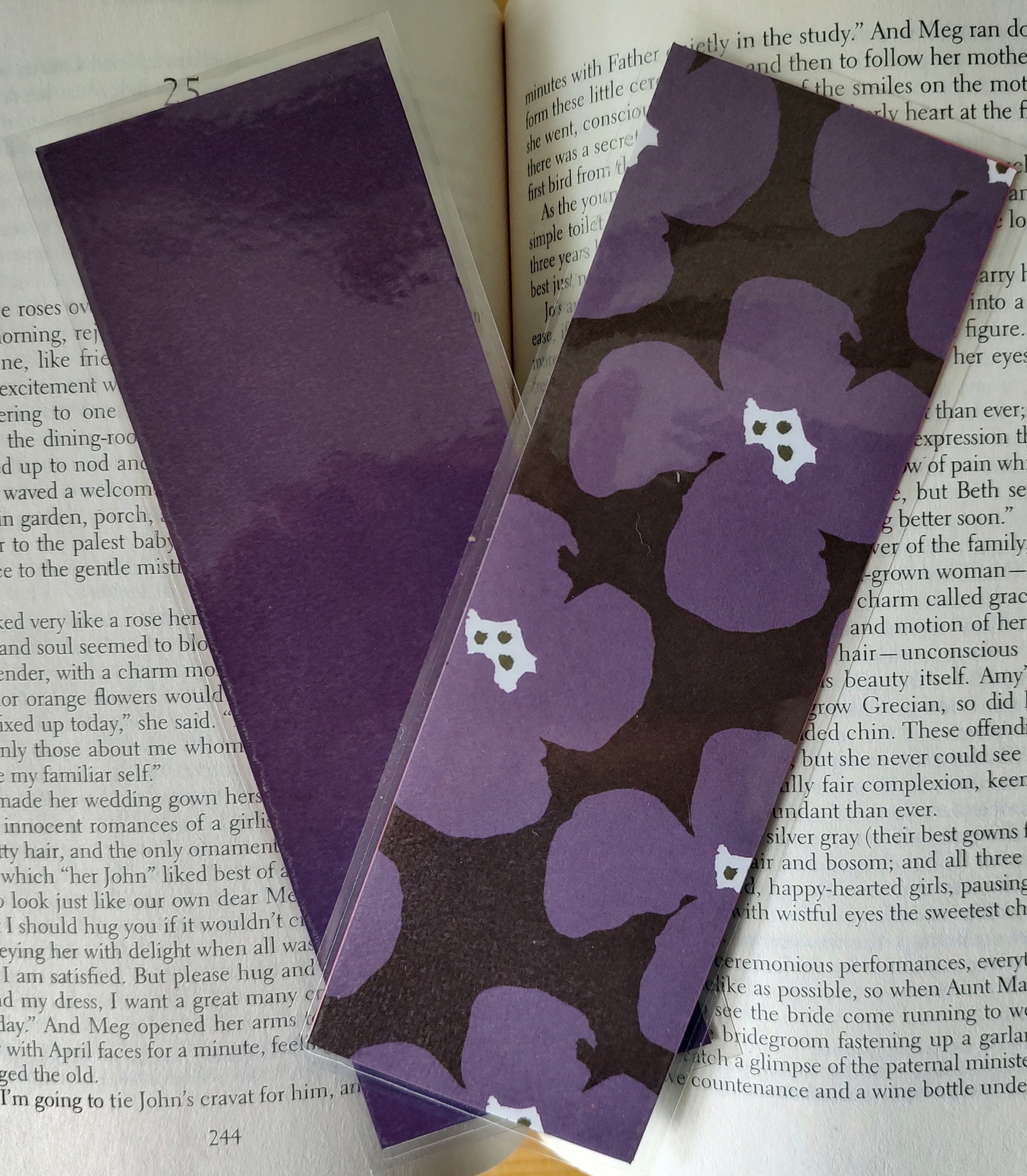 Simple Daisy Bookmarks L Floral Bookmark L Double Sided & Laminated L ...