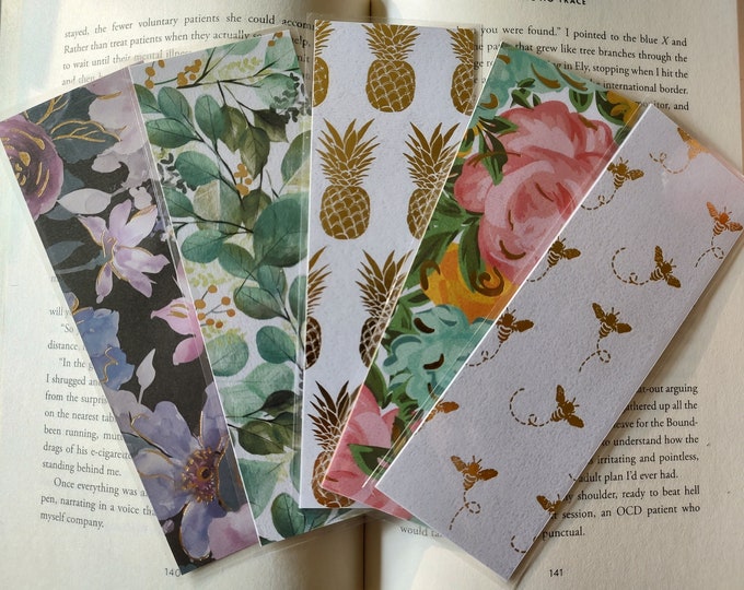 Touch of Gold Bookmarks, Laminated & Double Sided Paper Bookmark - Etsy
