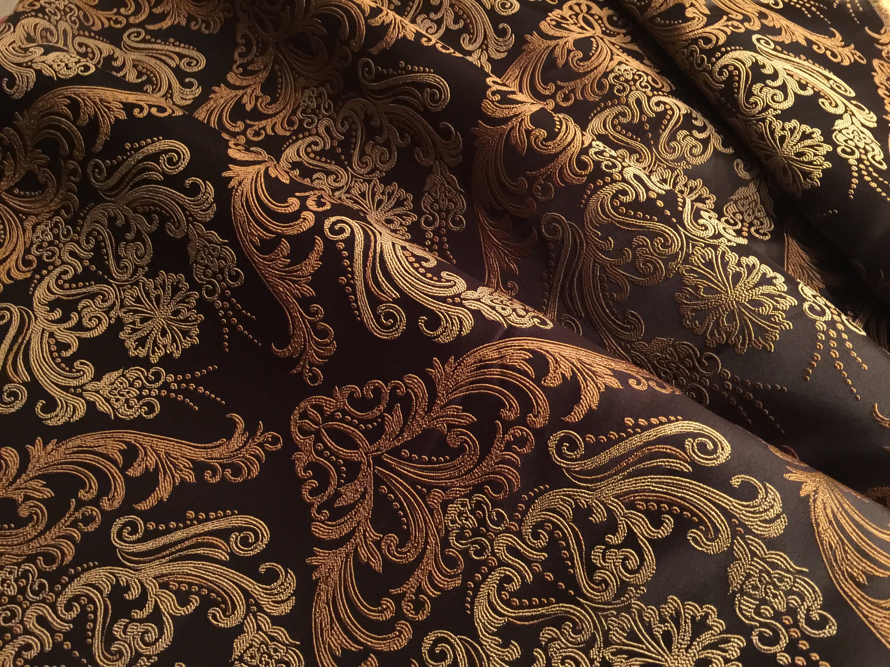 Jacquard Royal – 550 X 140 Cm Noble Decorative Fabric, Black-brown ...