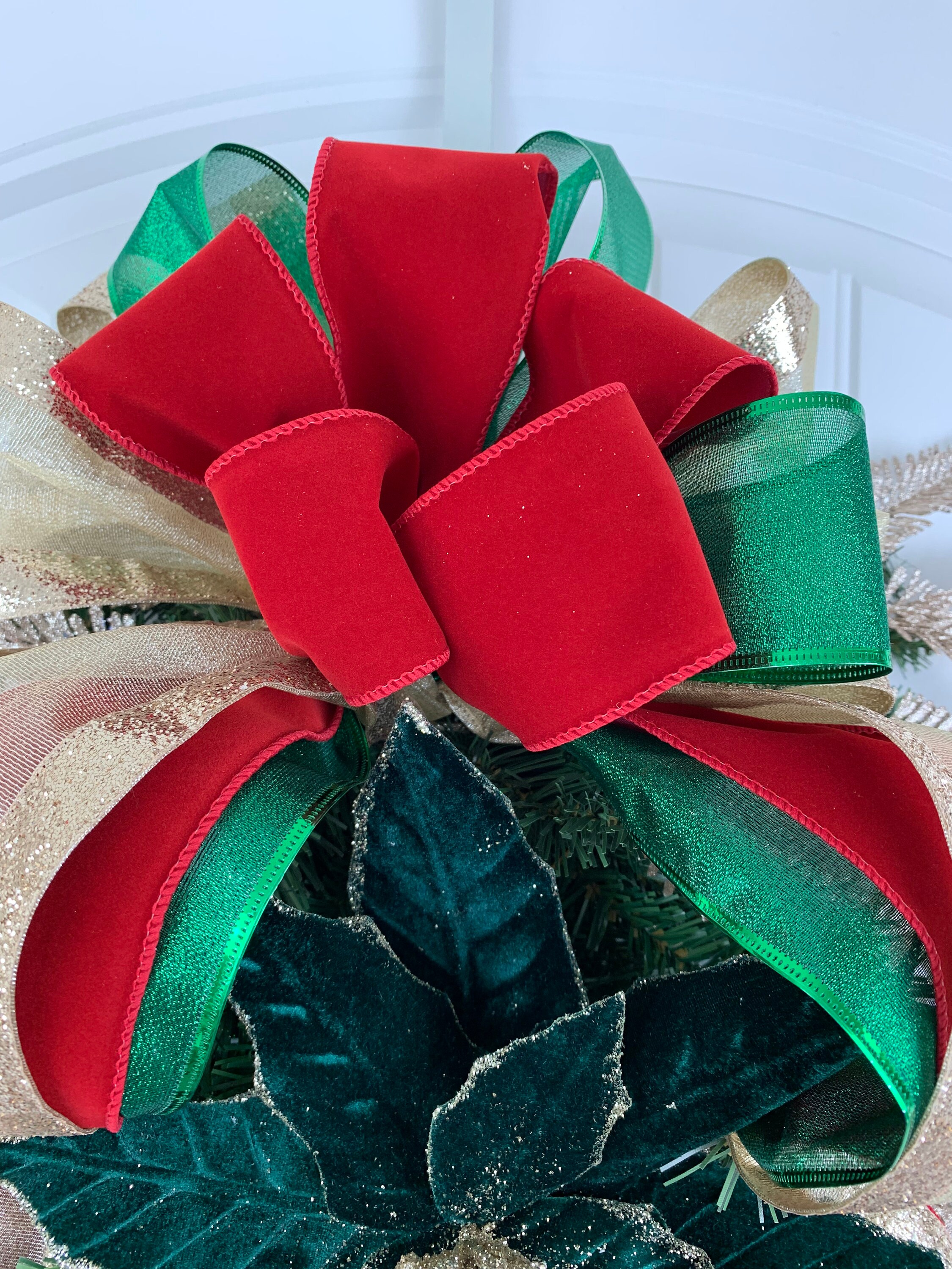 Christmas Swag for Door, Gold Christmas Swag, Elegant Swag, Gold Door ...