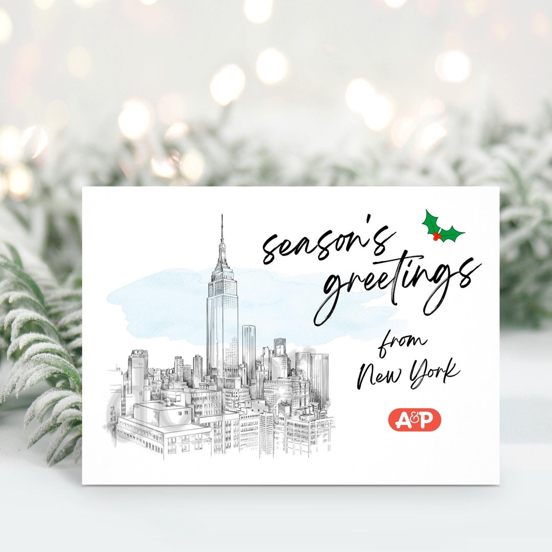 NEW! New York Corporate Christmas Cards, NY, NYC, Holiday Cards, Xmas ...
