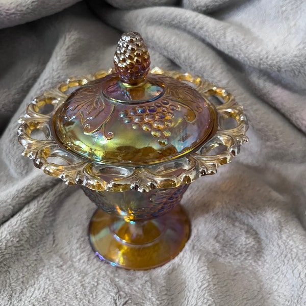 Carnival Glass Candy Dish - Etsy