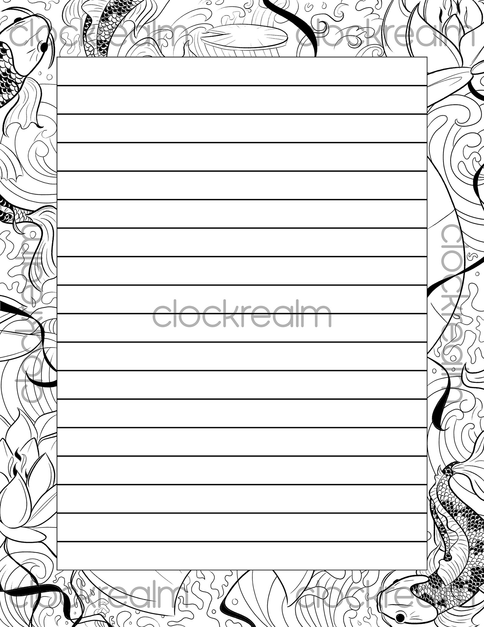 DIGITAL DOWNLOAD ONLY | Printable | Coloring Book Style Stationary ...