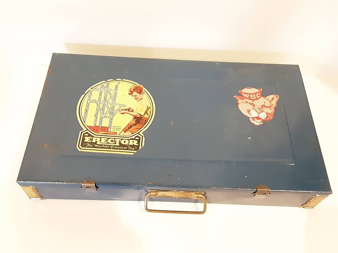 Vintage Erector Set in Blue Box - Etsy