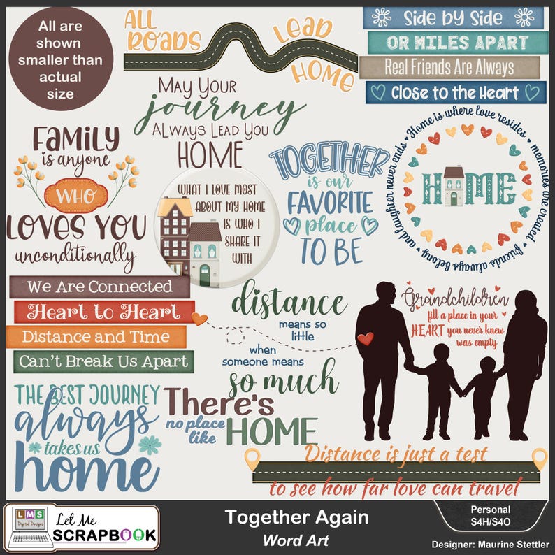 Together Again Word Art: Digital Scrapbook - Etsy