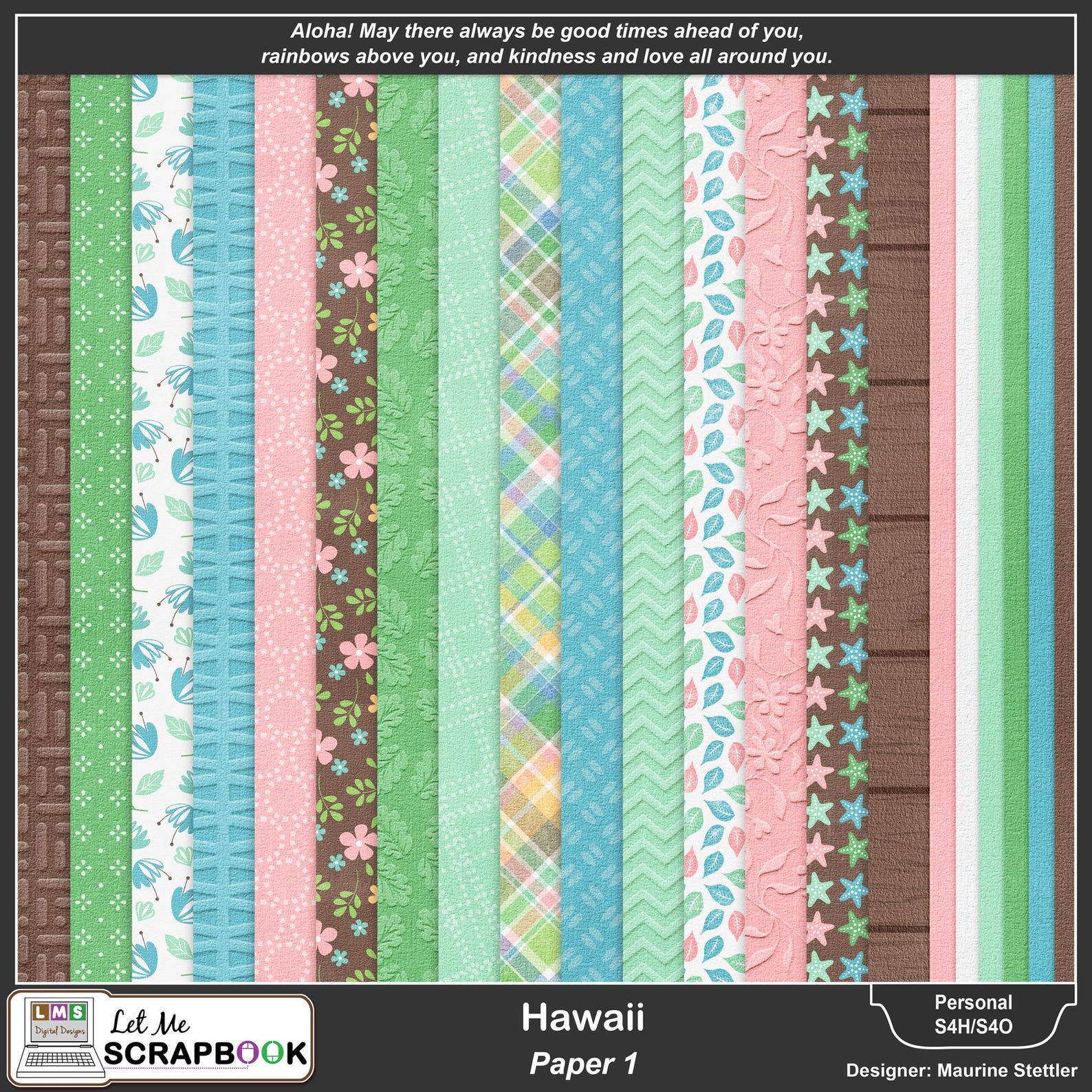 Hawaii Paper 1: Digital Scrapbook - Etsy