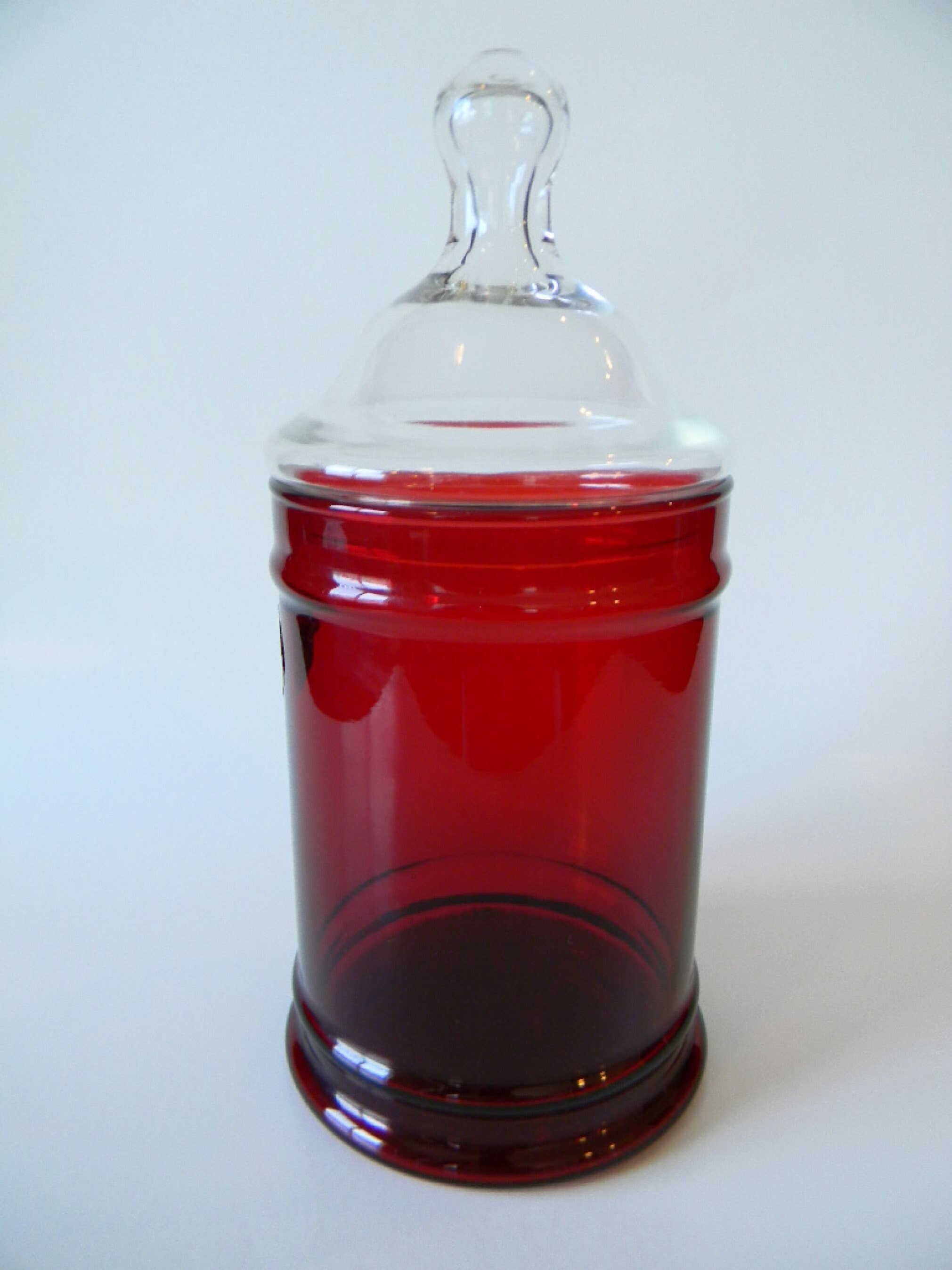 Anchor Hocking Royal Ruby Red Apothecary/candy Jar With - Etsy