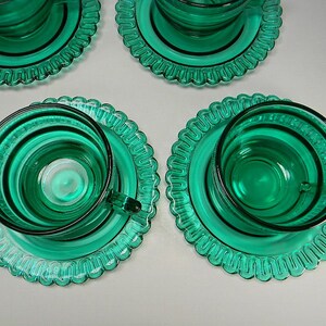 Four Rare Terrace Green Christmas Candy Cups & Saucers by - Etsy