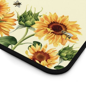 Sunflowers and Bees Desk Mat - Etsy