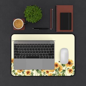 Sunflowers and Bees Desk Mat - Etsy