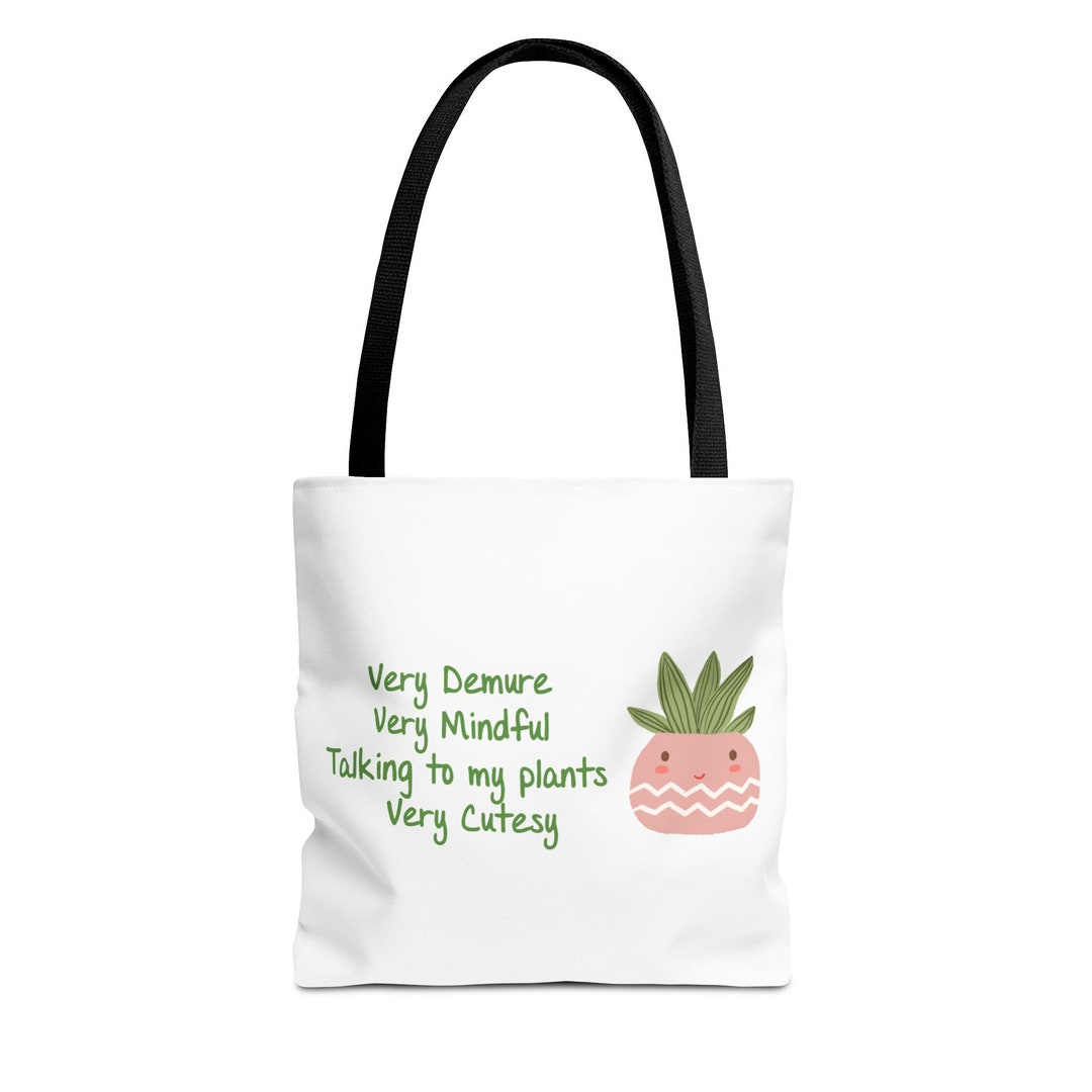 Very Demure Plant Theme Tote Bag AOP - Etsy