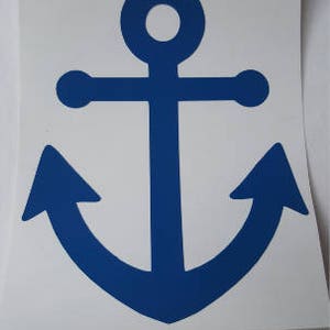 Anchor Decal Dark Blue, Anchor Sticker, Vinyl Decal,car Decal, Phone ...
