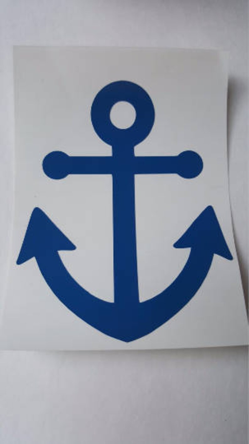 Anchor Decal Dark Blue, Anchor Sticker, Vinyl Decal,car Decal, Phone ...