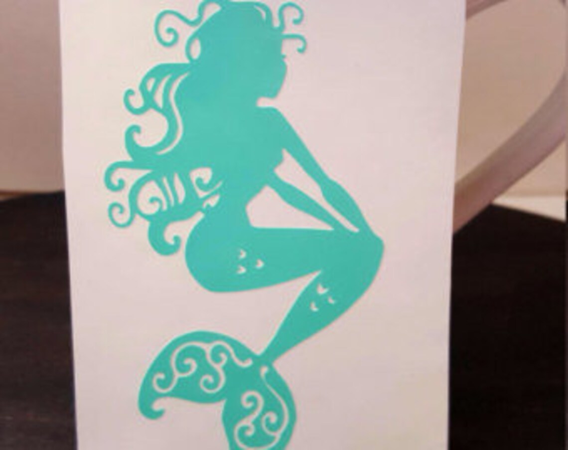 Mermaid Decal, Sexy Mermaid Decal, Mermaid Laptop Decal, Car Deal ...