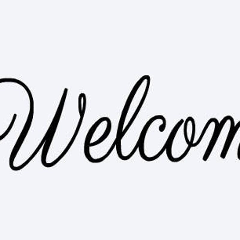 Welcome Decal - Etsy