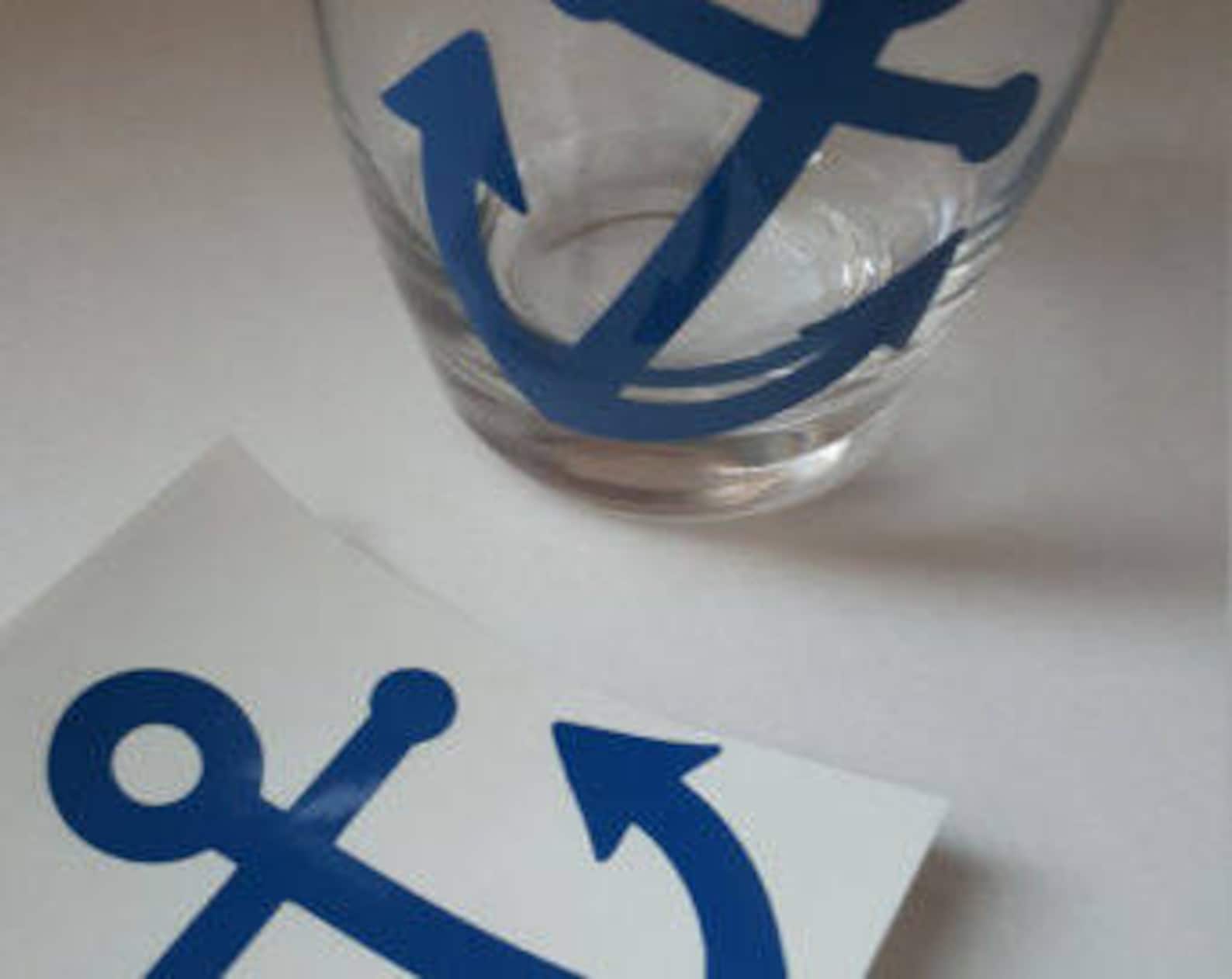 Anchor Decal Dark Blue, Anchor Sticker, Vinyl Decal,car Decal, Phone ...