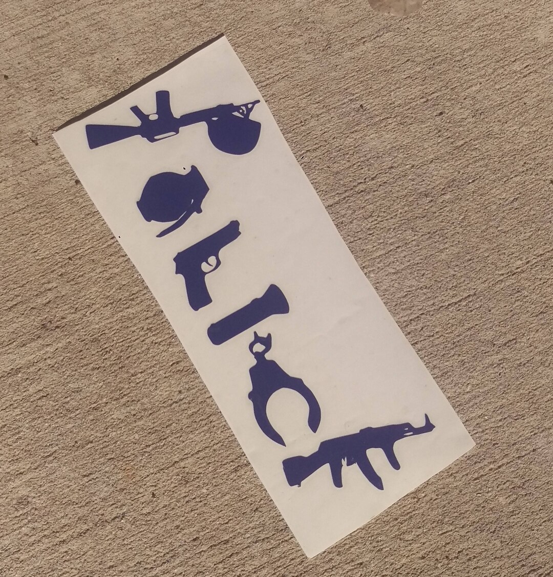 Police Decal, Hero Decal, Car Decal, Poilce Vinyl Decal,police Car ...