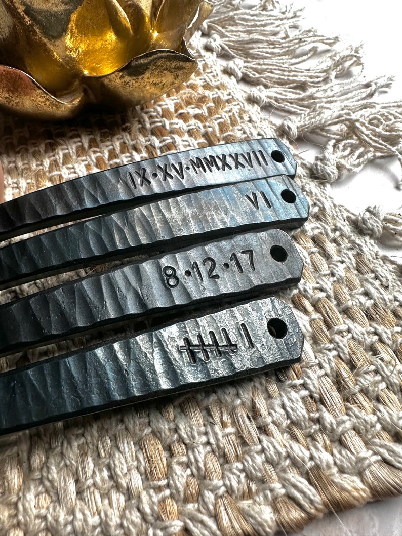 6th Anniversary Forged Bottle Opener Tally Marks, Roman Numeral ...