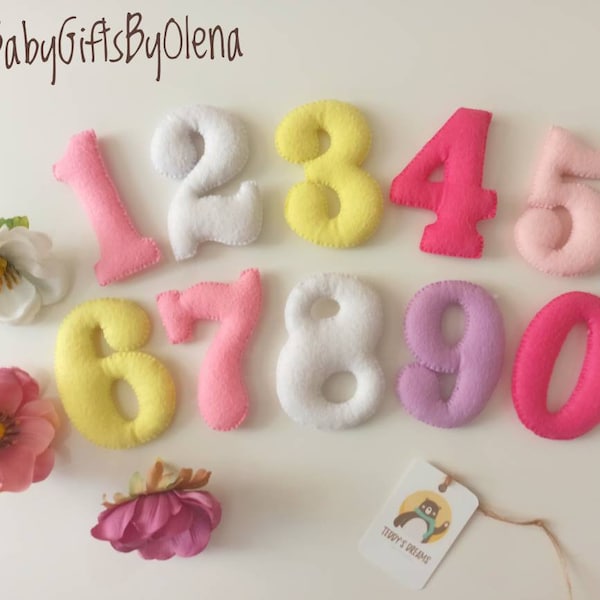 Felt Numbers - Etsy