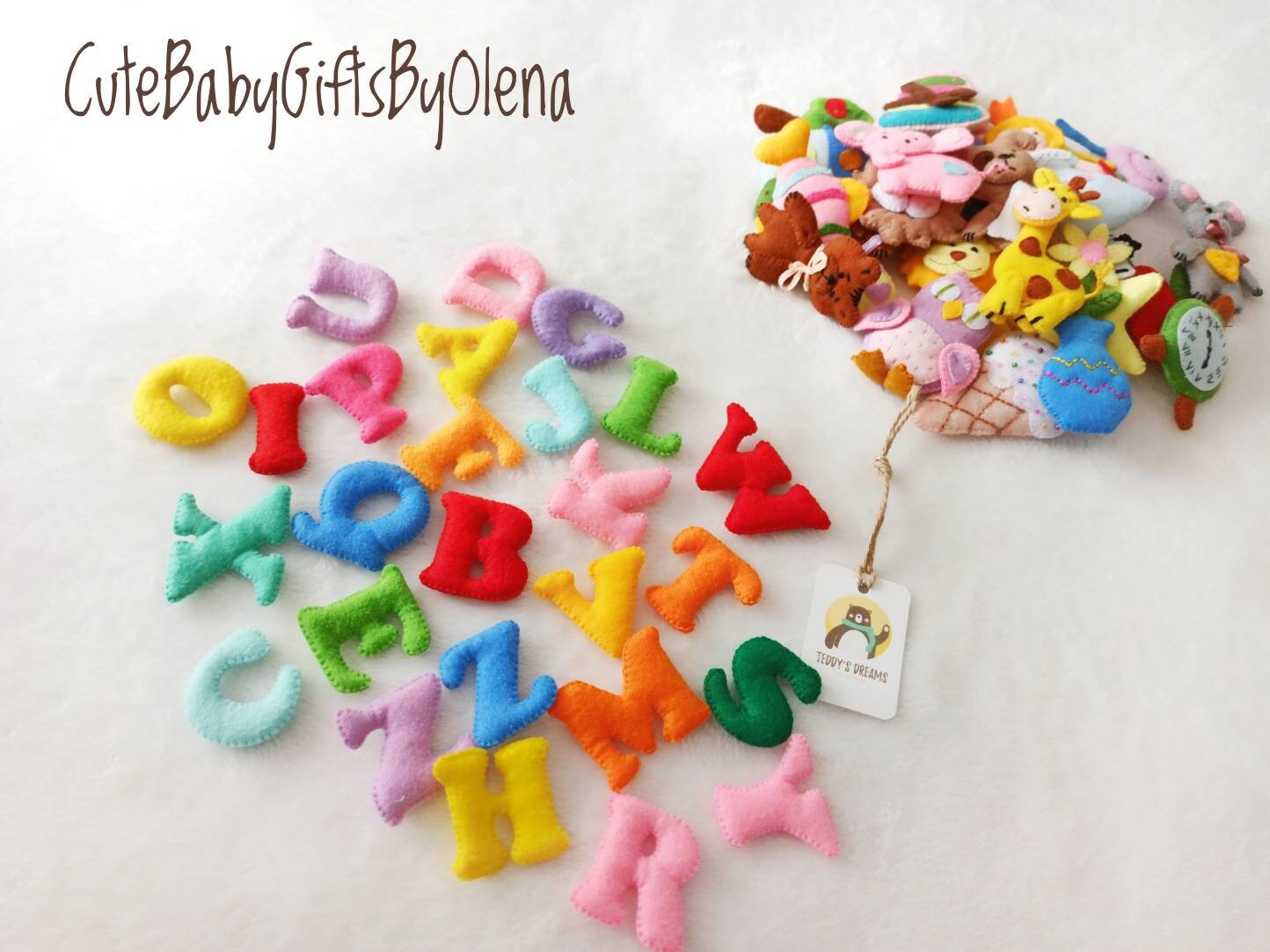 Wall Felt English Alphabet, Letters and Animals, Learning Felt Toys - Etsy