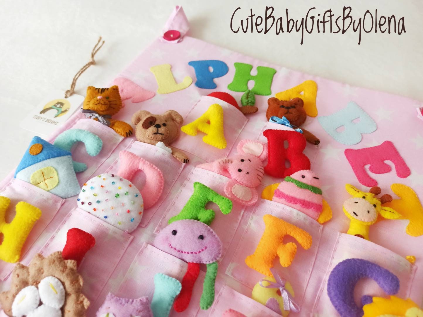 Wall Felt English Alphabet, Letters and Animals, Learning Felt Toys - Etsy