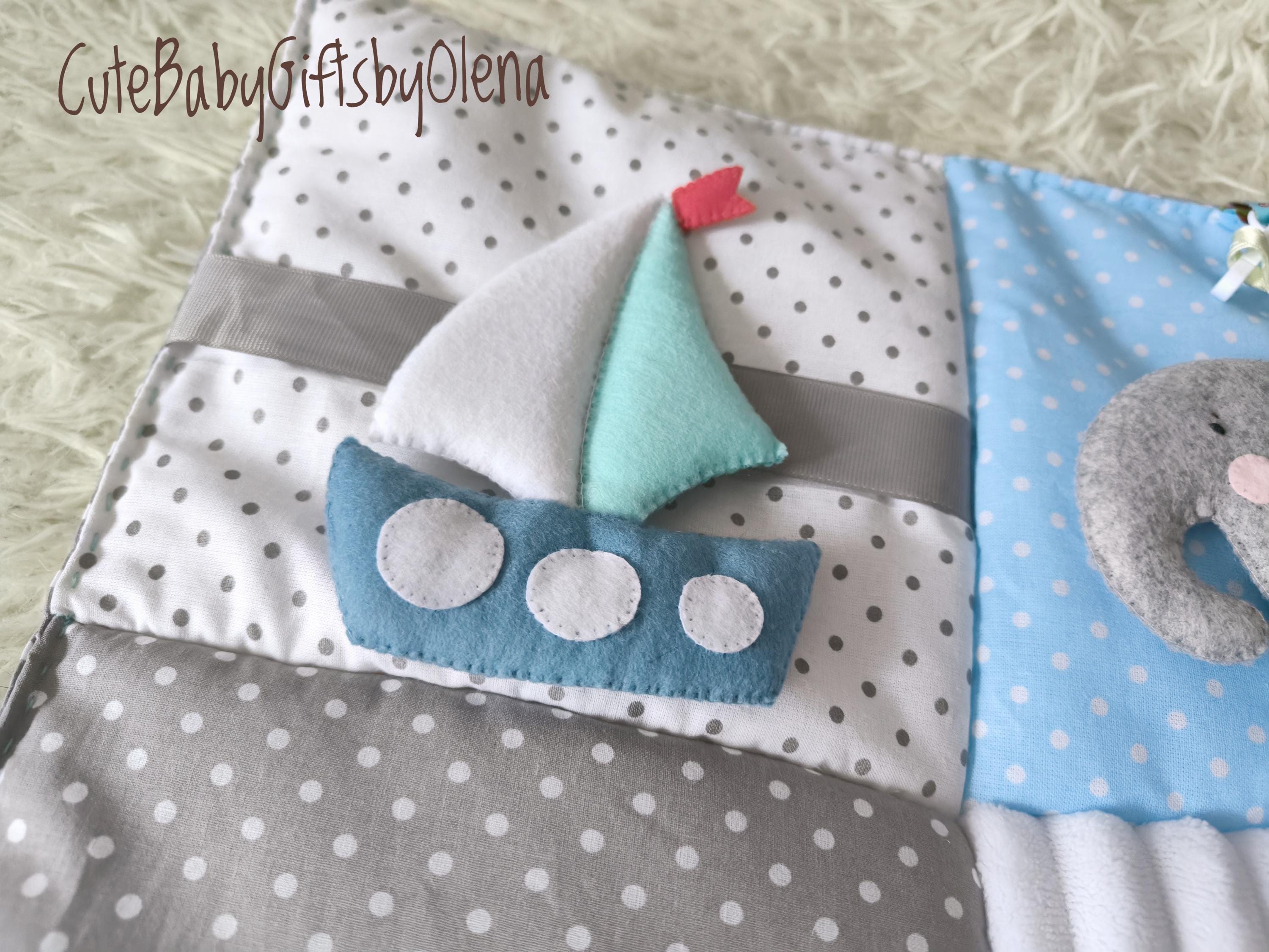 Montessori Baby Play Mat, Organic Cotton Sensory Activity Blanket ...