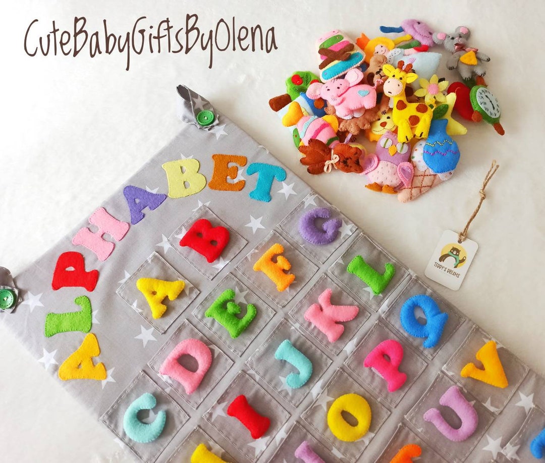 Felt English Alphabet, Letters and Animals, Preschool Felt Toy ...