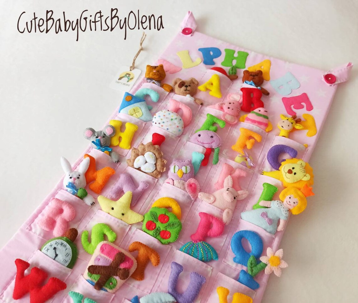 Letters Felt Animals Felt Wall Felt Alphabet Learning Felt | Etsy