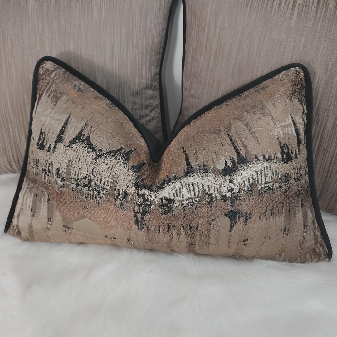Glamorous Luxury Cushion Cover New Home Moroccan Style Bronze & Black ...