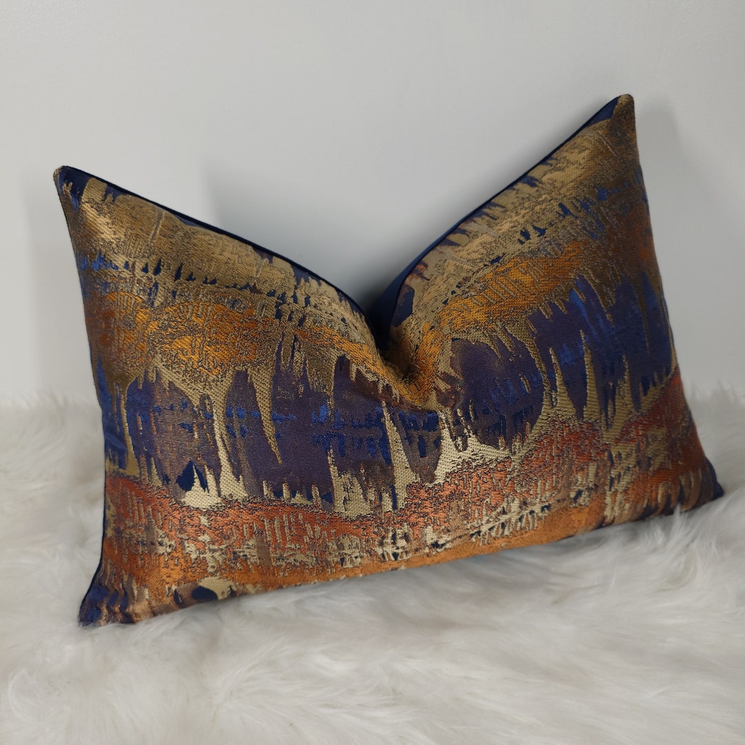 Decorative Glamorous Luxury Cushion Cover Inca Spice Blue Beautiful ...