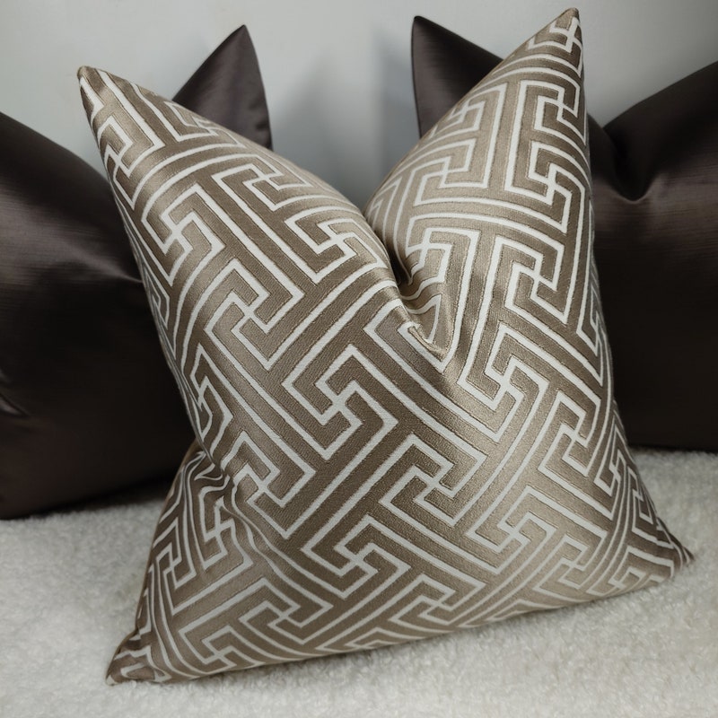 Greek Key Cushion - Etsy