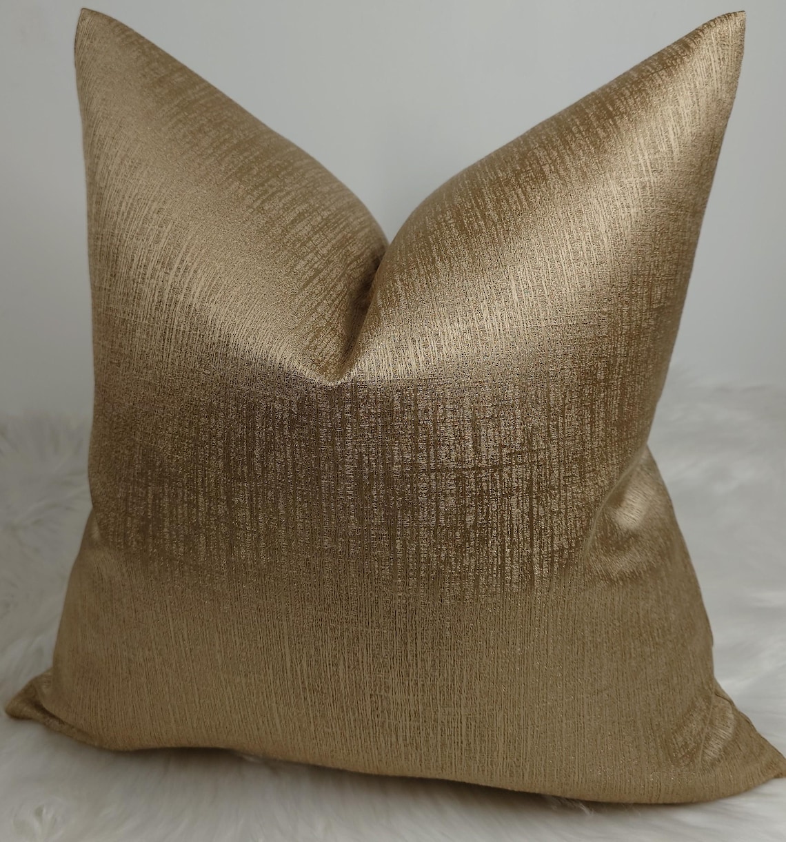 Luxury Metallic Sienna Gold Cushion Cover Fabric, Elegant Home Decor ...